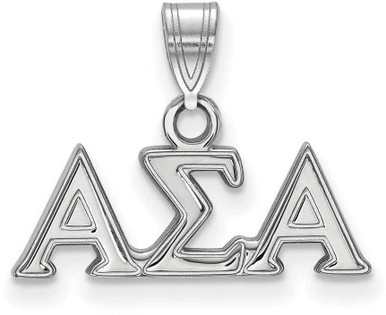 Sterling Silver Alpha Sigma Alpha Small Pendant by LogoArt (SS002ASI ...