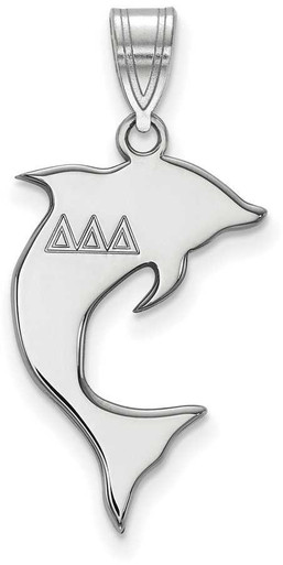 Sterling Silver Delta Delta Delta Medium Pendant by LogoArt (SS036DDD ...