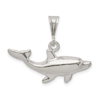 Sterling Silver Dolphin Pendant QC943 at BillyTheTree Jewelry