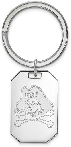 Sterling Silver East Carolina University Key Chain by LogoArt by ...