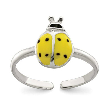 Sterling Silver Enameled & Polished Ladybug Toe Ring at BillyTheTree ...