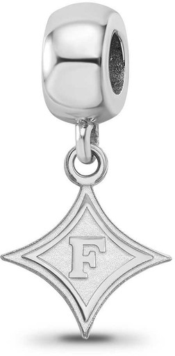 Sterling Silver Furman University Small Dangle Bead by LogoArt by ...