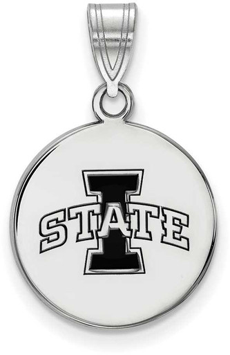 Sterling Silver Iowa State University Medium Enamel Disc Pendant by ...