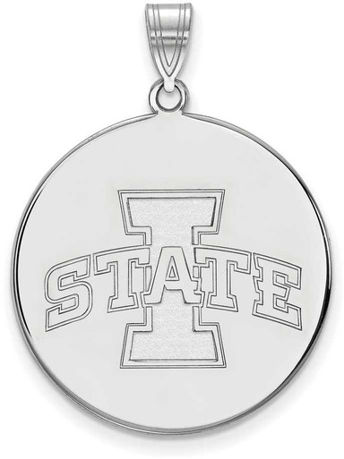 Sterling Silver Iowa State University XL Disc Pendant by LogoArt ...
