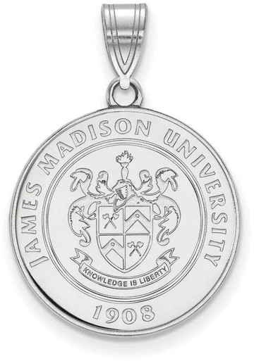 Sterling Silver James Madison University Large Crest Pendant by LogoArt ...