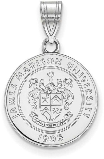 Sterling Silver James Madison University Medium Crest Pendant by ...