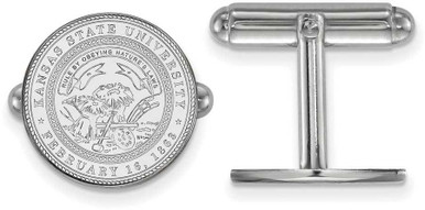 Sterling Silver Kansas State University Crest Cuff Links by LogoArt by ...