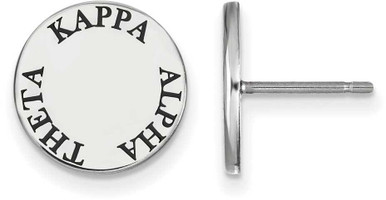 Sterling Silver Kappa Alpha Theta Enamel Post Earrings by LogoArt ...
