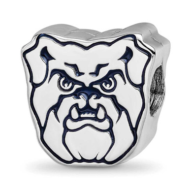 Sterling Silver LogoArt Butler University Bulldog Head Enameled Bead by ...