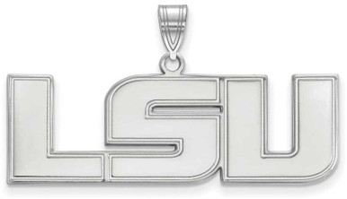 Sterling Silver Louisiana State University Large Pendant by LogoArt ...