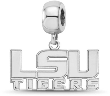 Sterling Silver Louisiana State University Small Dangle Bead by LogoArt ...