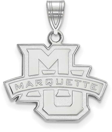 Sterling Silver Marquette University Medium Pendant by LogoArt by ...