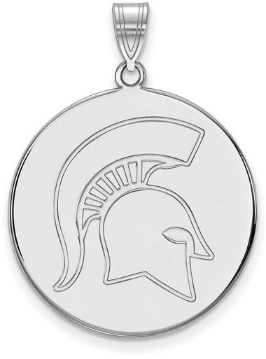 Sterling Silver Michigan State University XL Disc Pendant by LogoArt ...