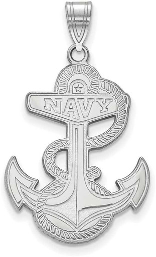 Sterling Silver Navy XL Pendant by LogoArt by LogoArt at BillyTheTree