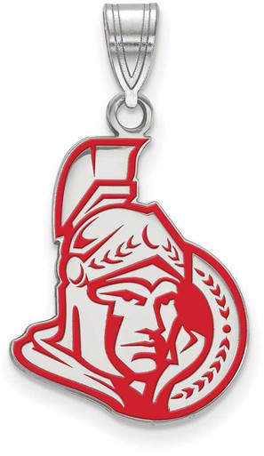 Sterling Silver NHL Ottawa Senators Large Enamel Pendant by LogoArt by ...