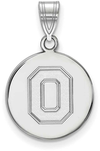 Sterling Silver Ohio State University Medium Disc Pendant by LogoArt ...