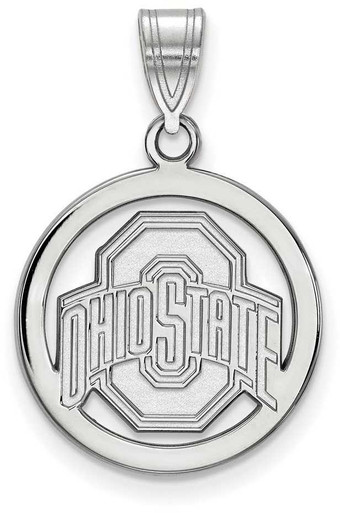 Sterling Silver Ohio State University Small Pendant in Circle by ...
