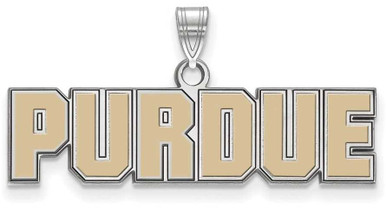 Sterling Silver Purdue Small Enamel Pendant by LogoArt by LogoArt at ...