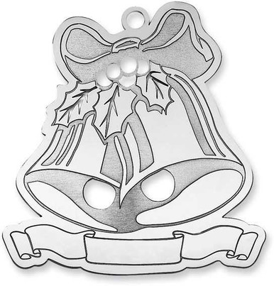 Sterling Silver Rhodium-plated Blank Christmas Bells Ornament QQ354B at ...