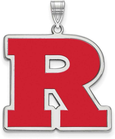 Sterling Silver Rutgers XL Enamel Pendant by LogoArt by LogoArt at ...