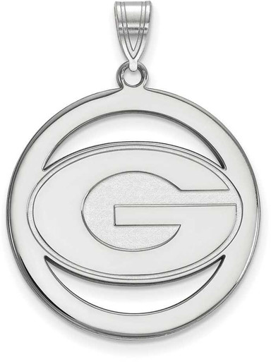Sterling Silver University of Georgia L Pendant in Circle by LogoArt by ...