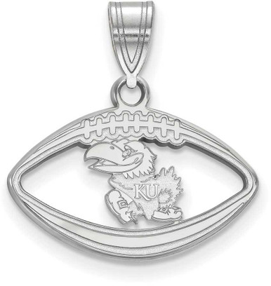 Sterling Silver University of Kansas Pendant in Football by LogoArt by ...