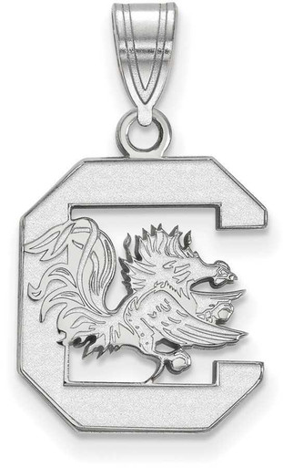 Sterling Silver University of South Carolina Medium Pendant by LogoArt ...
