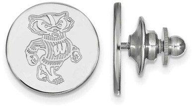 Sterling Silver University of Wisconsin Lapel Pin by LogoArt (SS051UWI ...