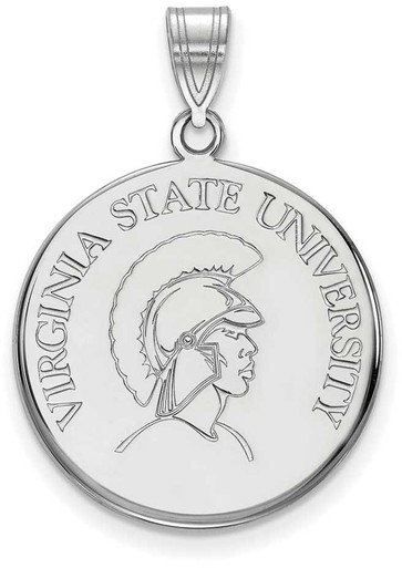 Sterling Silver Virginia State University Large Disc Pendant by LogoArt ...