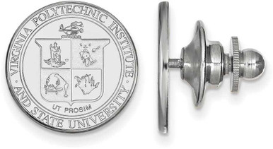Sterling Silver Virginia Tech Crest Lapel Pin by LogoArt by LogoArt at ...