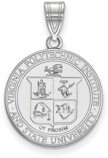 Sterling Silver Virginia Tech Large Crest Pendant by LogoArt by LogoArt ...
