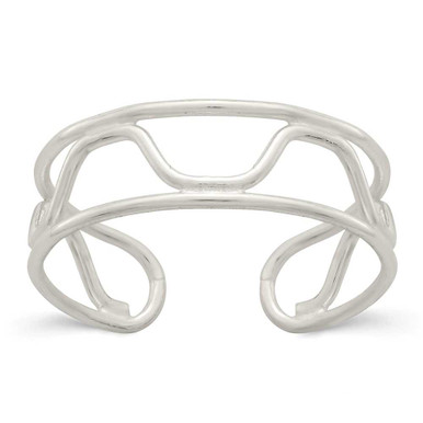 Sterling Silver Wave Toe Ring at BillyTheTree Jewelry