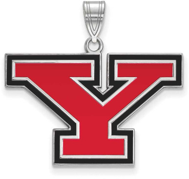 Sterling Silver Youngstown State University Large Enamel Pendant by ...