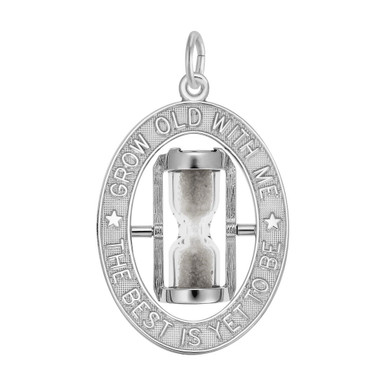 The Best Is Yet To Be Hourglass Charm (Choose Metal) by Rembrandt by ...