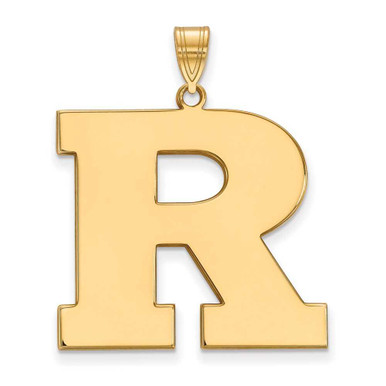 14k Yellow Gold LogoArt Rutgers University Letter R Extra Large Pendant ...