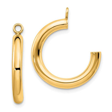 20mm 10k Yellow Gold Polished Tube Hoop Earring Jackets at BillyTheTree ...