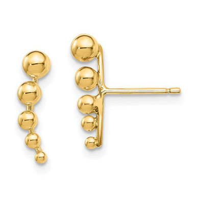 13.85mm 14K Yellow Gold Madi K Graduated Ball Post Earrings at ...
