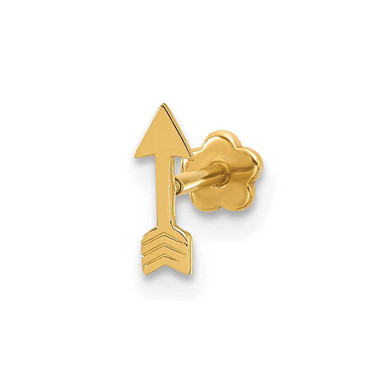 14K Yellow Gold 18 Gauge Polished Arrow Cartilage Body Jewelry at ...
