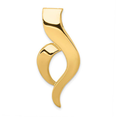 14K Yellow Gold Fancy Omega Slide Pendant at BillyTheTree Jewelry