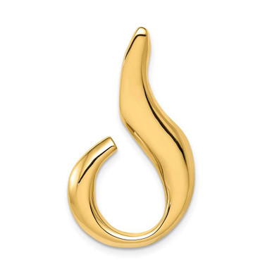 14K Yellow Gold Fits up to 6mm Regular and Fancy Omega Slide Pendant at ...
