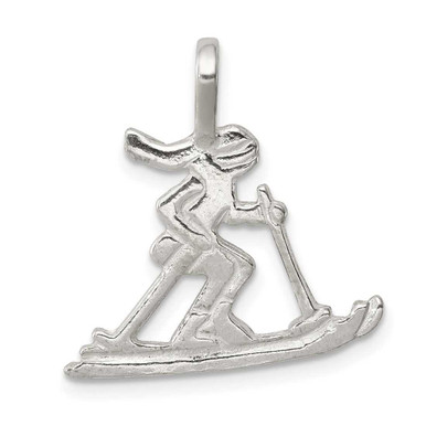 Sterling Silver Skier Pendant at BillyTheTree Jewelry