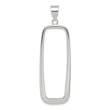 Sterling Silver Rectangle Pendant at BillyTheTree Jewelry