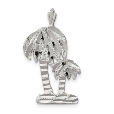 Sterling Silver Diamond-cut Palm Trees Pendant Charm at BillyTheTree ...