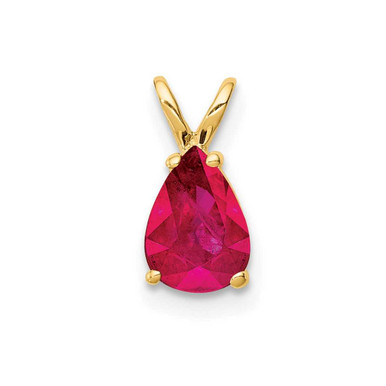 14K Yellow Gold Ruby pendant at BillyTheTree Jewelry