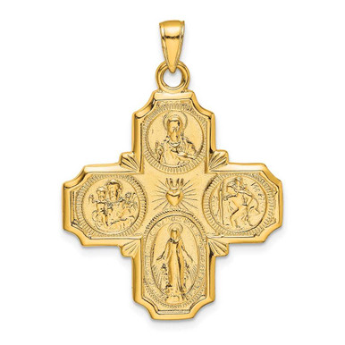 10k Yellow Gold Four-Way Medal Pendant at BillyTheTree Jewelry