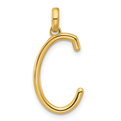 14k Yellow Gold Fancy Letter C Pendant D5669C at BillyTheTree Jewelry