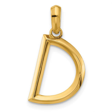 14k Yellow Gold Fancy Letter D Pendant D5668D at BillyTheTree Jewelry