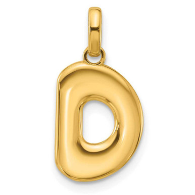 14k Yellow Gold Fancy Letter D Pendant D5670D at BillyTheTree Jewelry