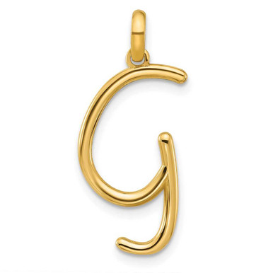 14k Yellow Gold Fancy Letter G Pendant D5669G at BillyTheTree Jewelry