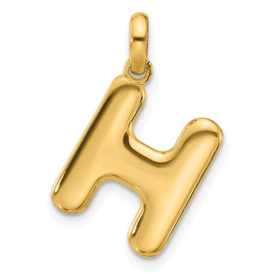 14k Yellow Gold Fancy Letter H Pendant D5670H at BillyTheTree Jewelry